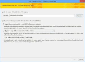 How To Import or link MS Excel Data INTO MS Access 2016/2013/2010 Database